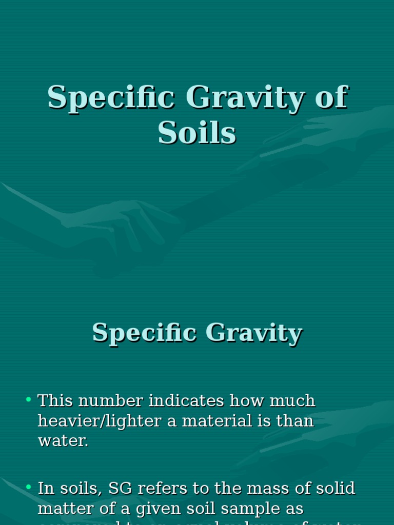 Specific Gravity of Soils | PDF | Home & Garden