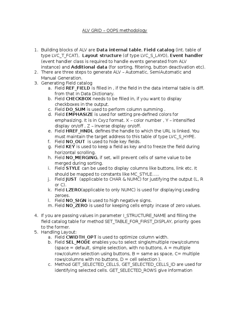 Alv Grid | PDF | Hyperlink | Variable (Computer Science)