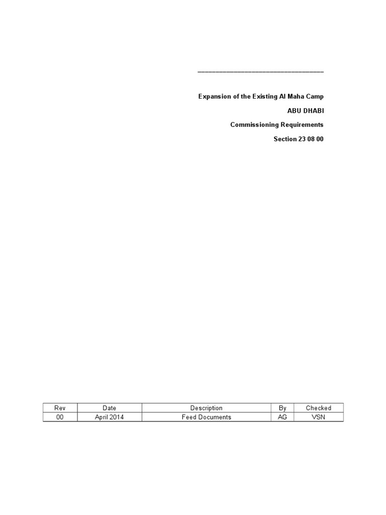 Commissioning Requirements | PDF | Construction Management | General ...