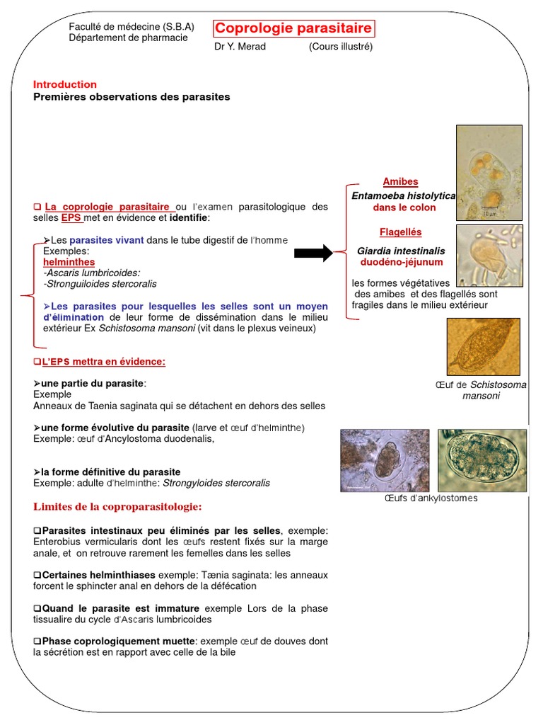 Examen parasitologique des selles | PDF | Bien-être | Médical