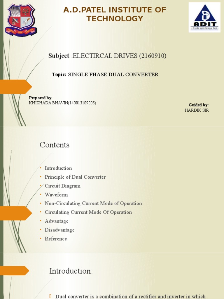 Single Phase Dual Converter | PDF | Direct Current | Rectifier
