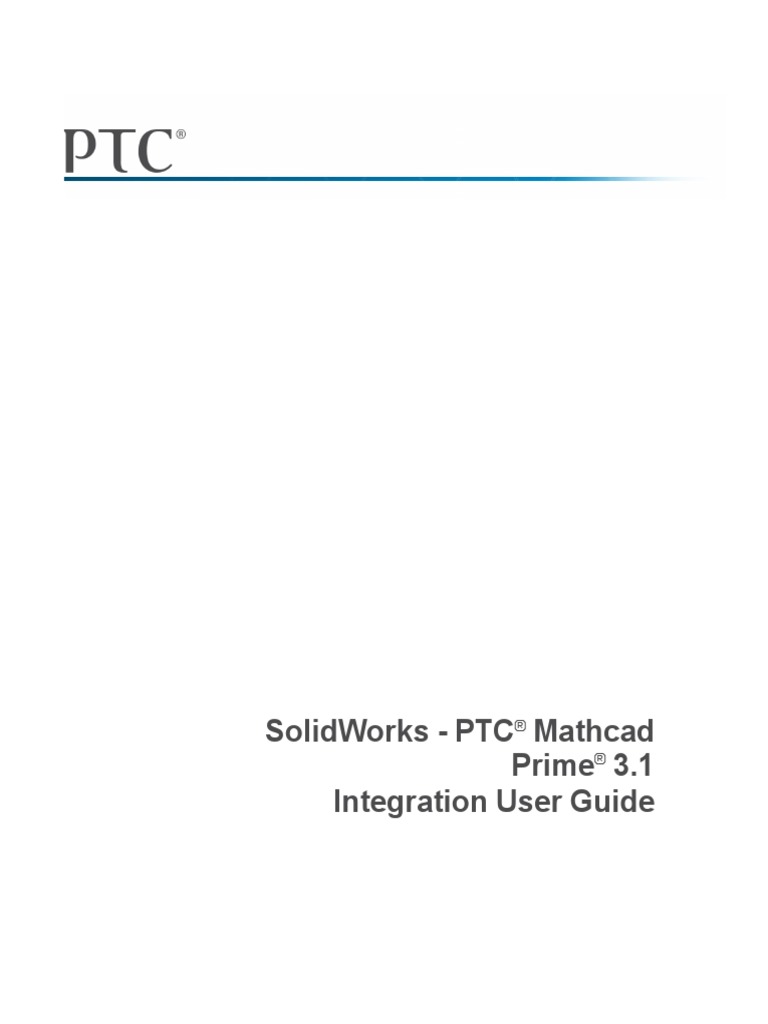 SolidWorks-Mathcad Prime Integration User Guide | PDF | Copyright ...