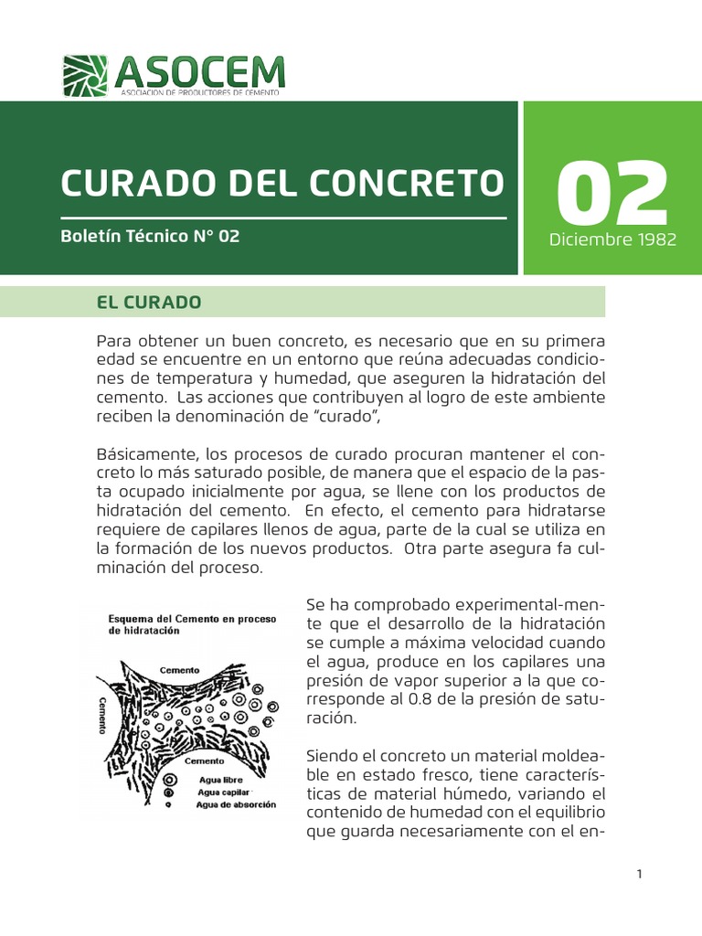 Curado Del Concreto | PDF | Hormigón | Cemento