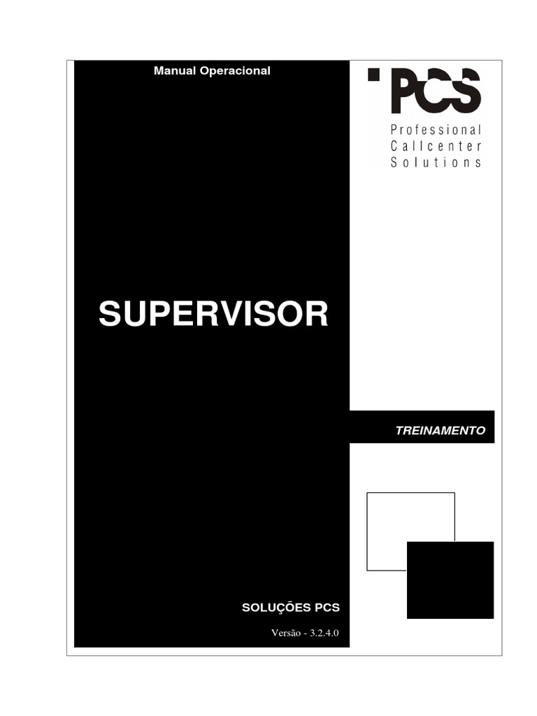 Manual Do Supervisor PCS - 0.11 | Download grátis PDF | Gravador de ...