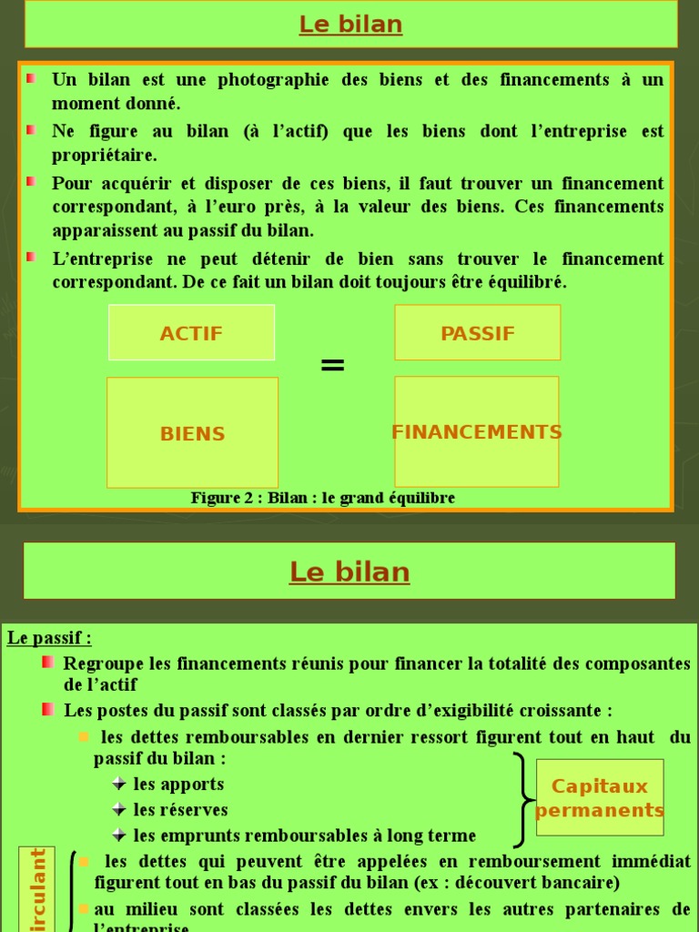 Bilan Comptable Et Bilan Fonctionnel | PDF | Bilan comptable | Passif ...
