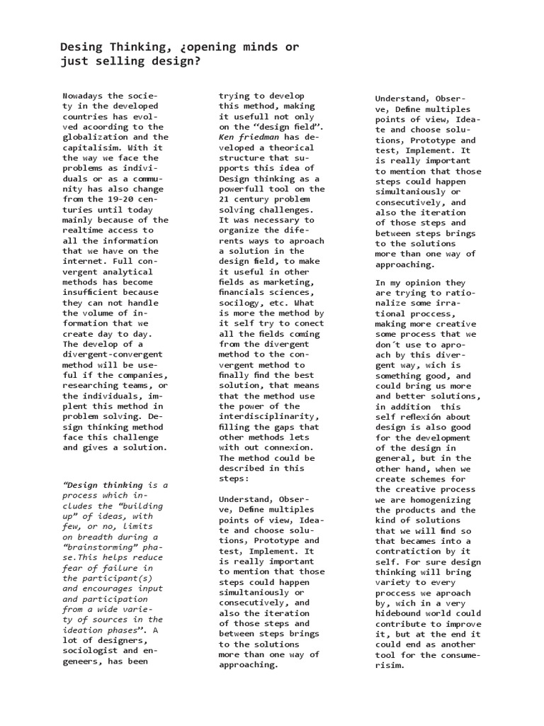 Design Thinking | PDF | Design Thinking | Thought