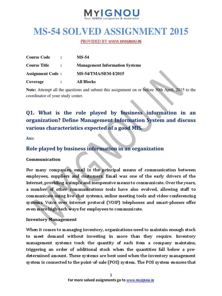 MS-54 (Management Information Systems) PDF | PDF | Computer Virus | Databases