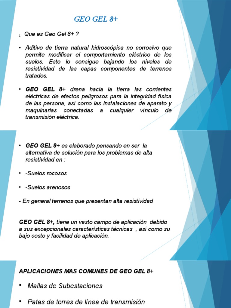 Características y aplicaciones del aditivo de tierra Geo Gel 8+ | PDF ...