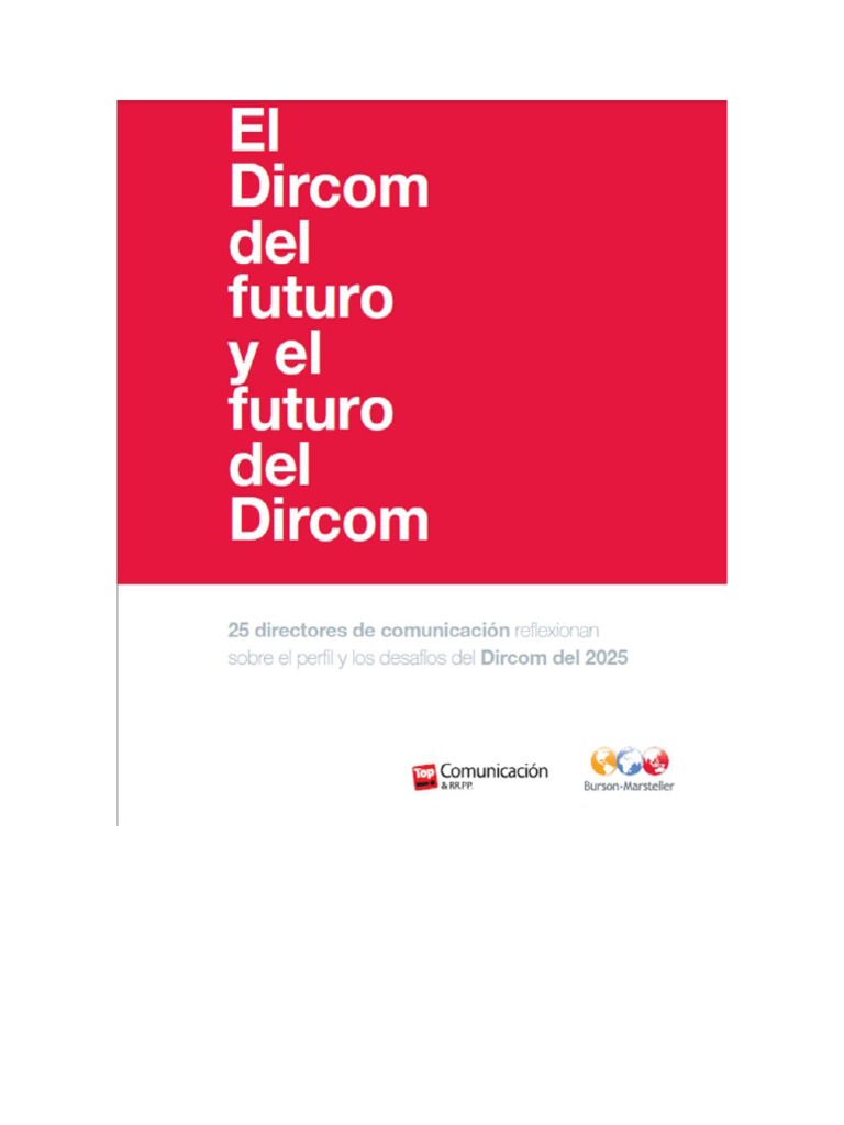 El Dircom y El Futuro Del Dircom | PDF | Marketing | Publicidad