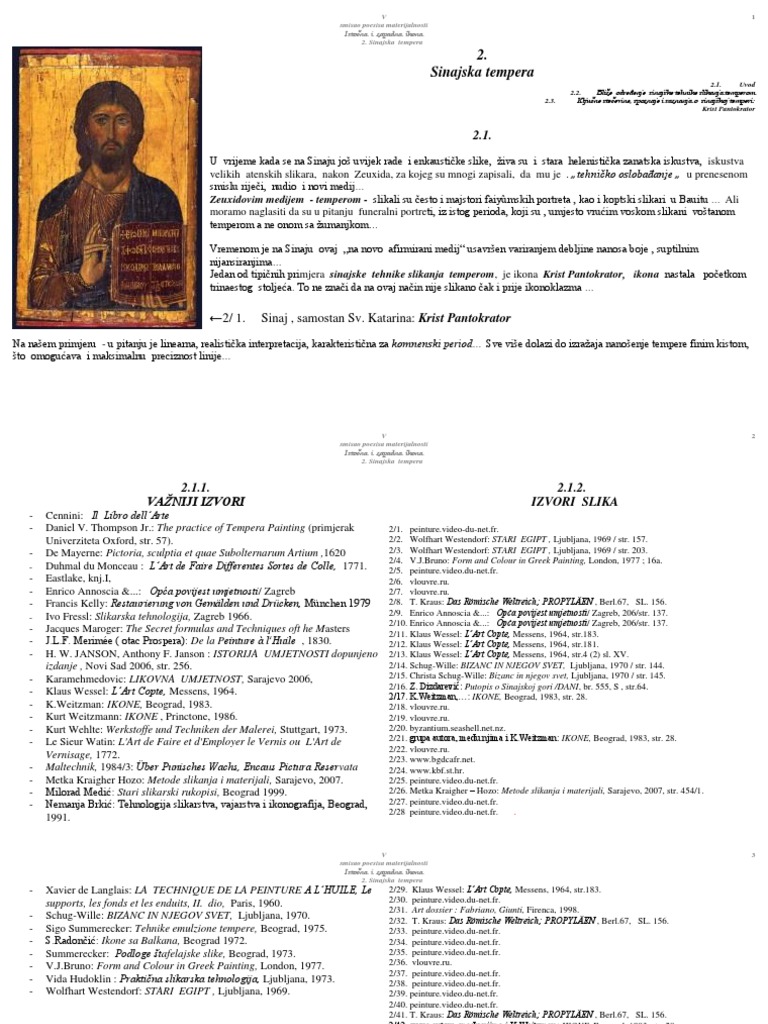Slikanje Ikone Sinajska Tempera | PDF