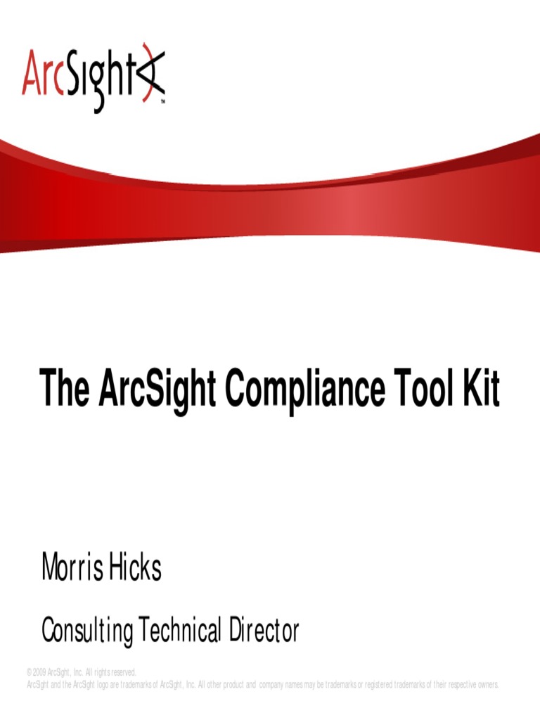 The ArcSight Compliance Tool Kit | PDF | Information Security | Regulatory Compliance