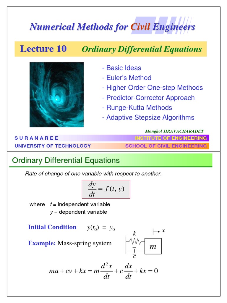 K10 Ordinary Differetial Equations | PDF | Mathematics Of Computing | Logical Truth