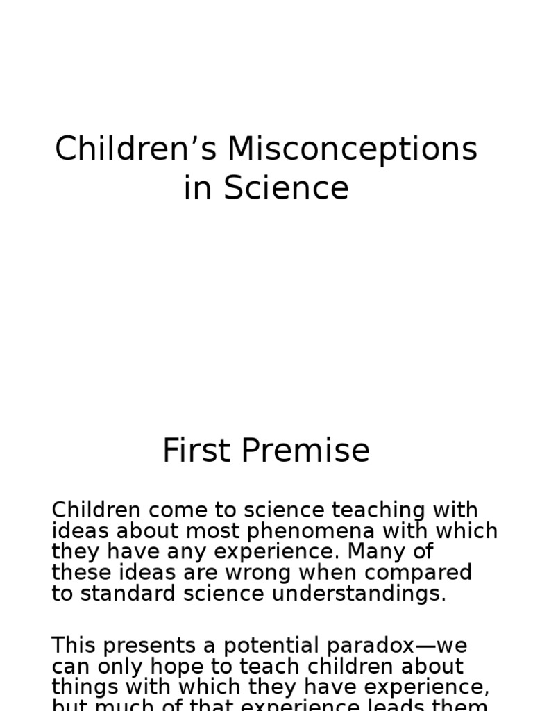 Children's Misconceptions in Science Plants | PDF | Plants | Photosynthesis