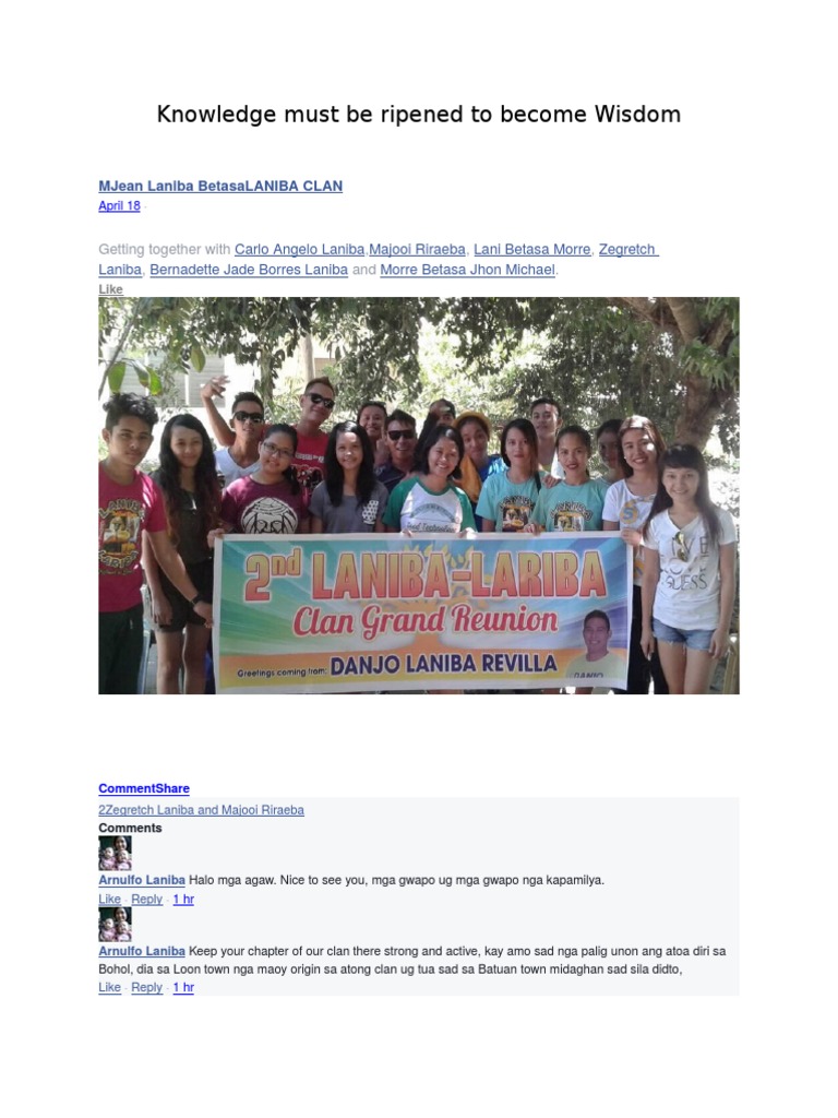 Knowledge Must Be Ripened To Become Wisdom | PDF | International Rice ...