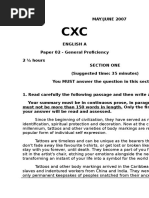 CSEC Short Story Writing | PDF | Essays | Linguistics