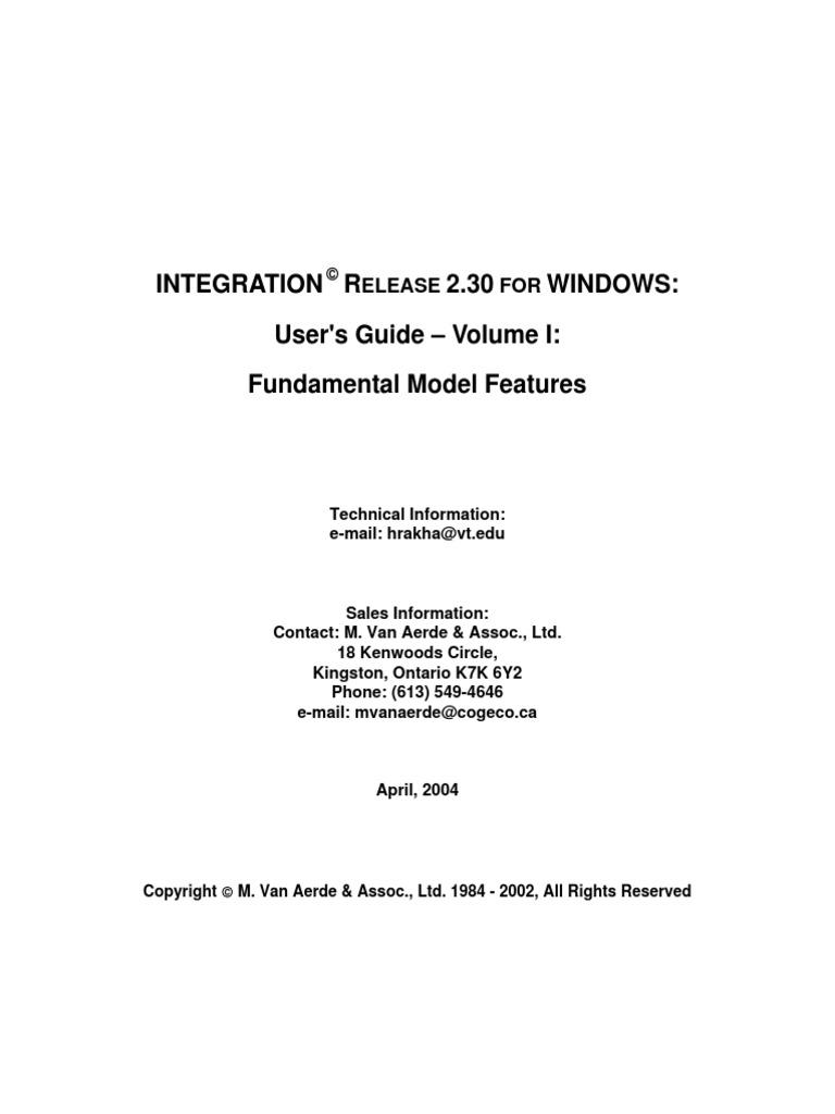 Integration Manual 1 - Ver2 (1) .30 (April 2004) | PDF | Acceleration ...