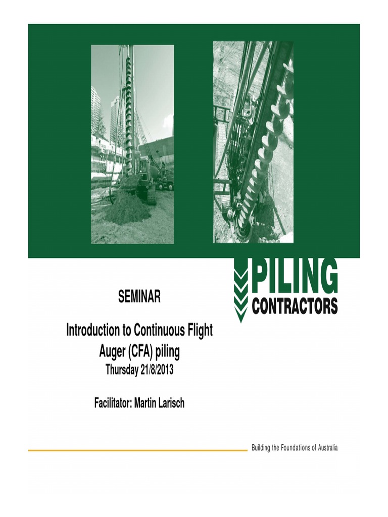 CFA Piling RMS | PDF | Deep Foundation | Geotechnical Engineering