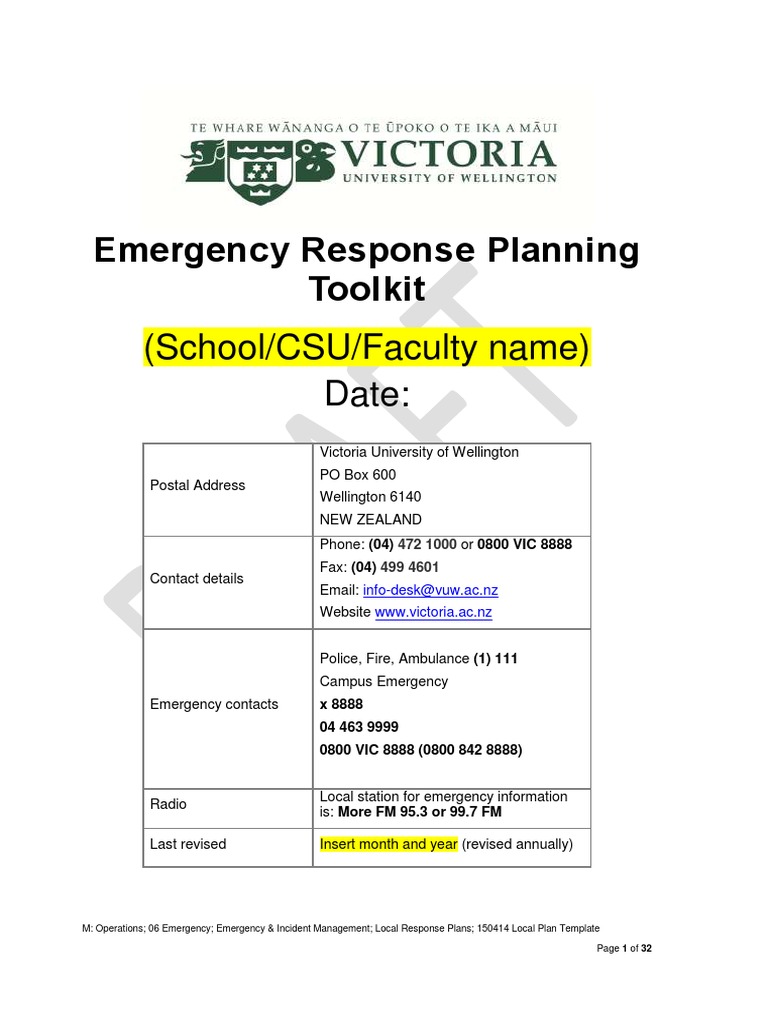 Emergency Response Planning Toolkit | PDF | Emergency Management | Tsunami