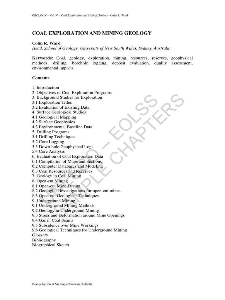 Coal Exploration Modern Tech | PDF | Mining | Geology