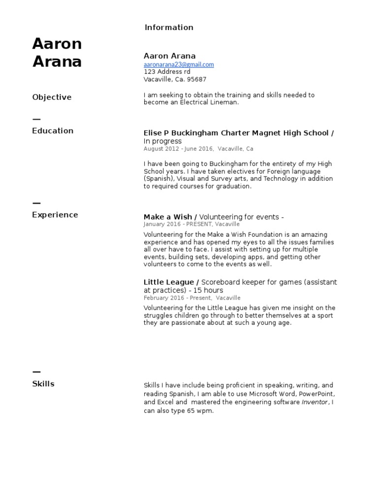 Aaron Arana: Information | PDF | Career & Growth | Social Science