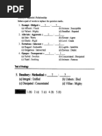 SAT Test Analogy Questions | PDF