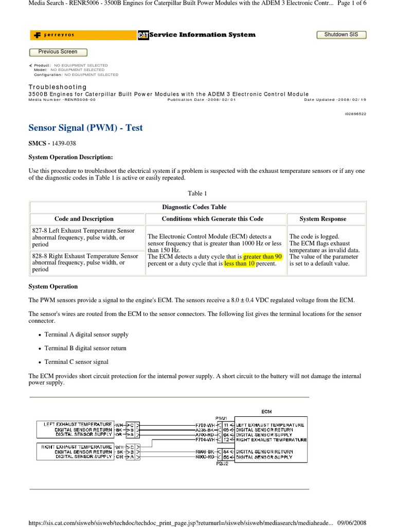 Sensor Signal (PWM) - Test: Troubleshooting | PDF | Electrical ...