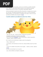 Cuento El Pollito Lito | PDF