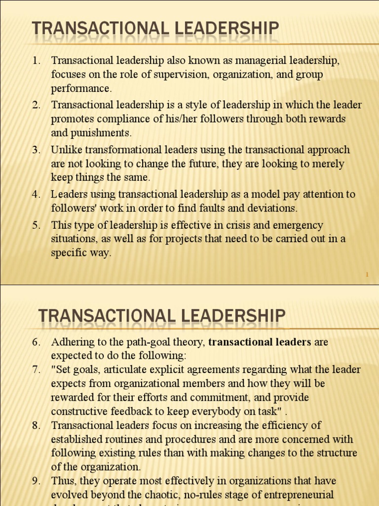Transactional Vs Transformational leadership | Influence (Social And Political) | Leadership