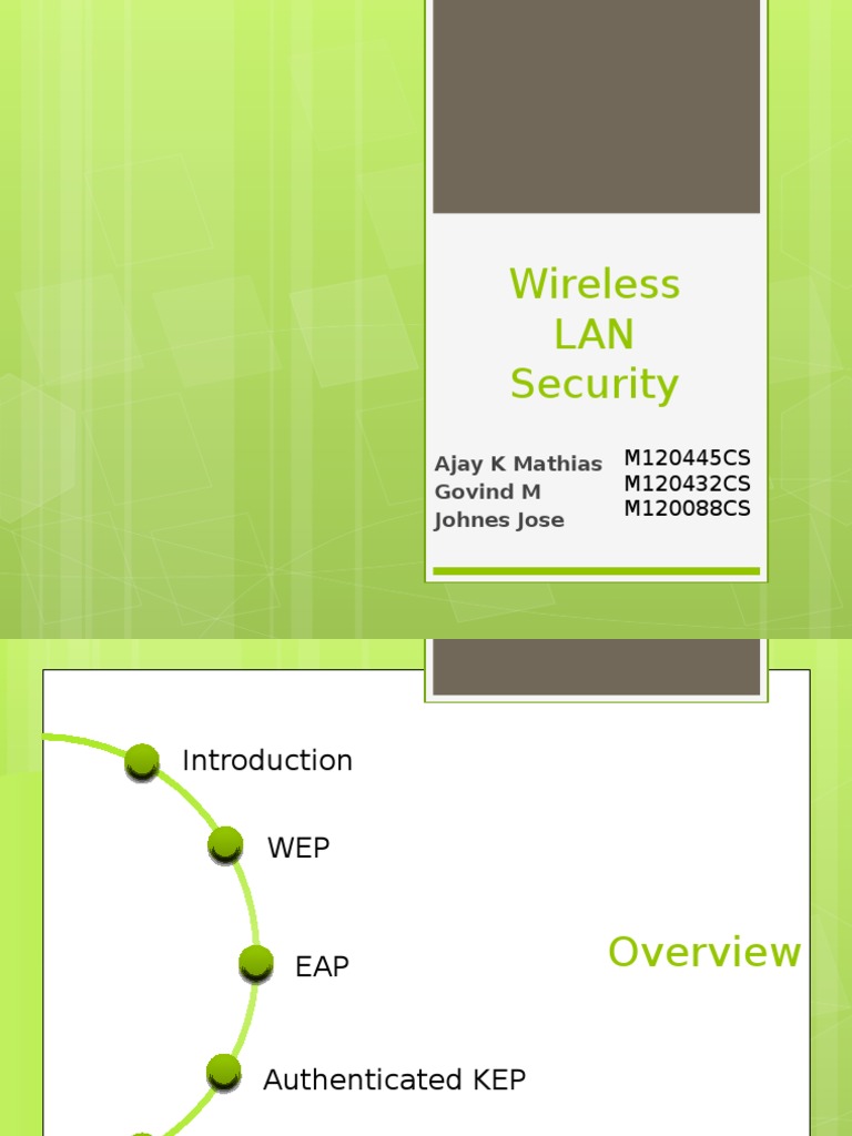 Wireless LAN Security | PDF | Wireless Lan | Communications Protocols