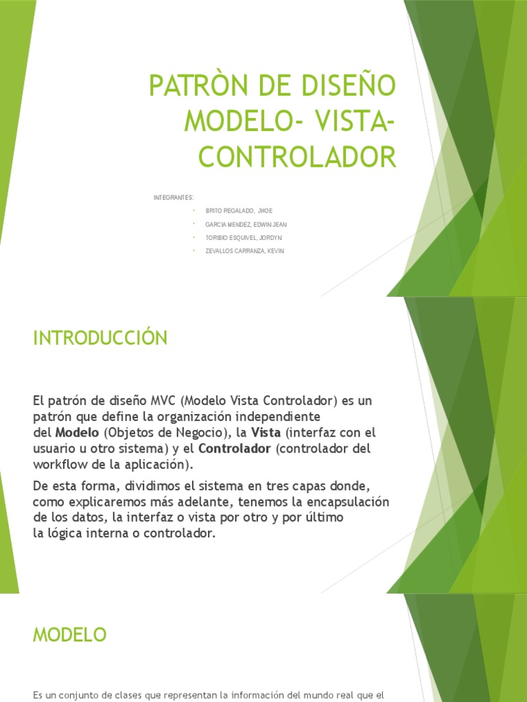 Patròn de Diseño Modelo- Vista-controlador