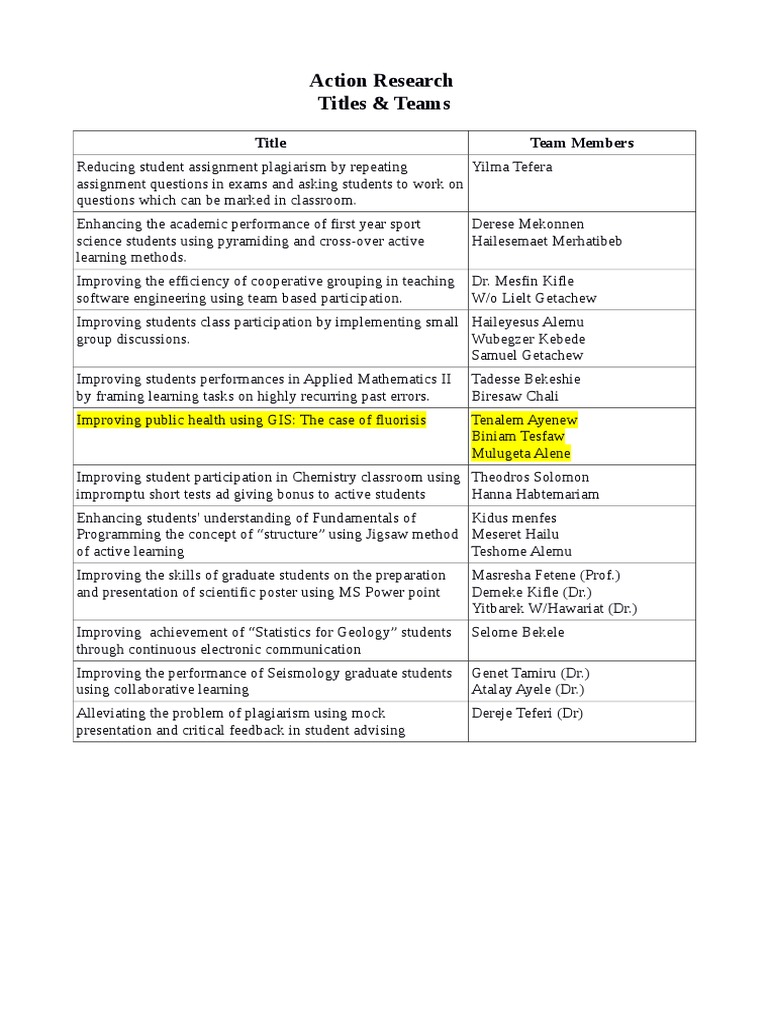 Action Research on Student Engagement Strategies | PDF | Career ...