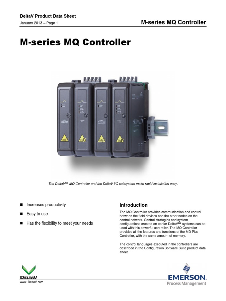 DeltaV M-Series MQ Controller PDS | PDF | Input/Output | Computer Network