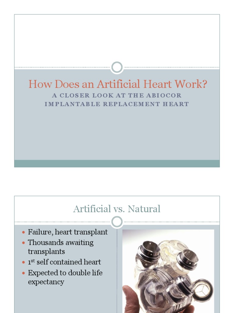 How Does An Artificial Heart Work?: A Closer Look at The Abiocor ...
