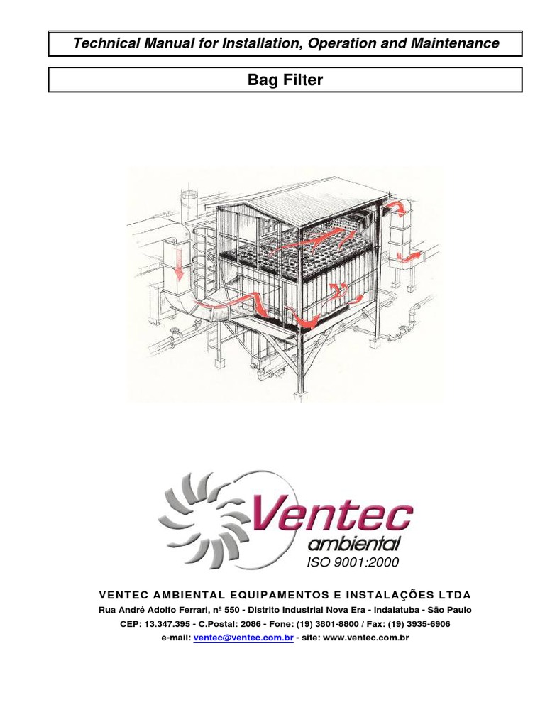 Bag Filter Installation Manual | PDF | Valve | Screw