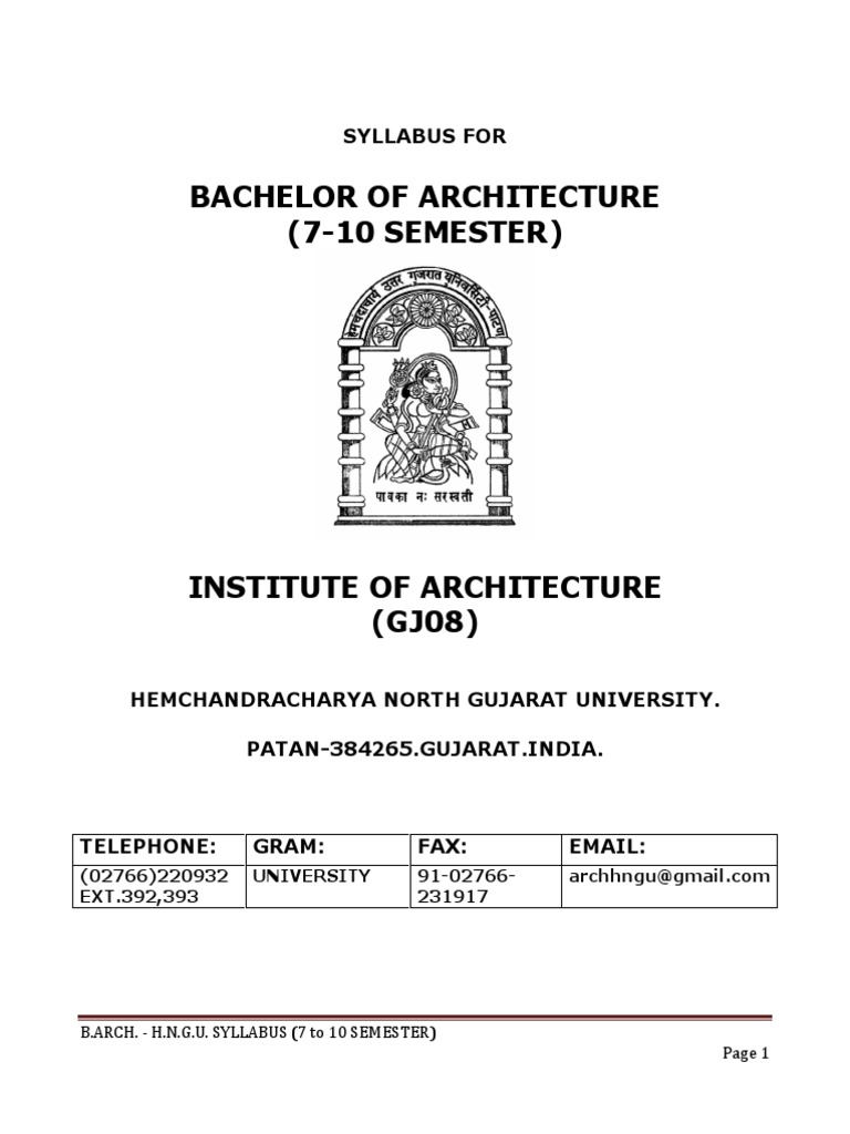 B.arch Syllabus 7-10 Sem | PDF | Thesis | Urban Design