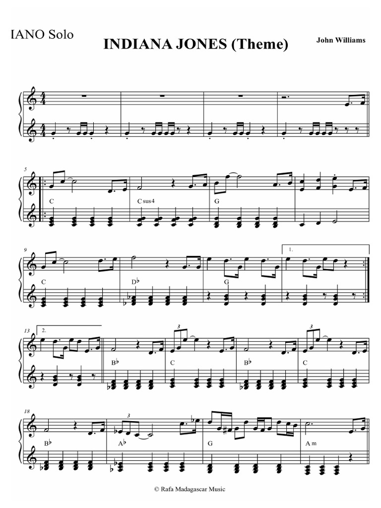 Indiana Jones Theme For Trumpet