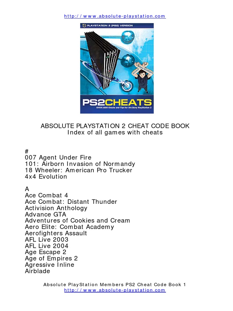 Absolute Playstation Codes - PS2CHEATS | PDF | Batting (Baseball ...