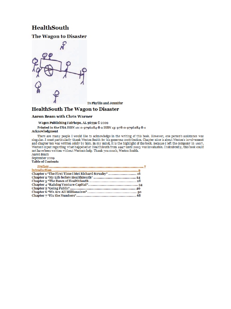 HealthSouth The Wagon To Disaster | PDF