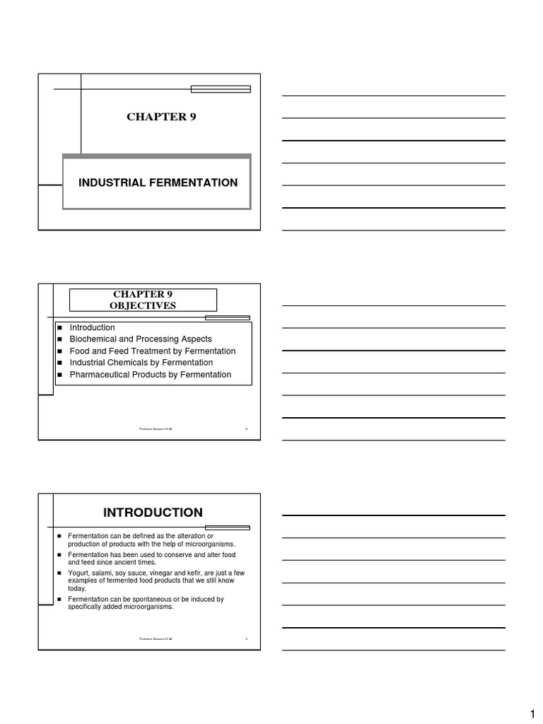 Chapter 9 - Industrial Fermentation | PDF | Fermentation | Metabolism