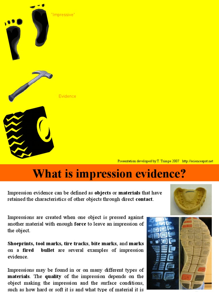Impression Evidence | PDF | Forensic Science | Crime Scene