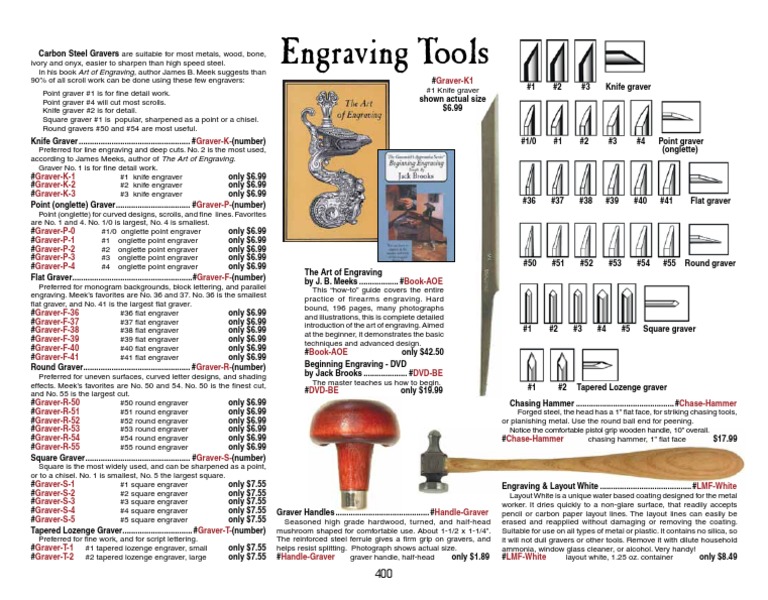 Engraving Tools | PDF | Engraving | Hammer