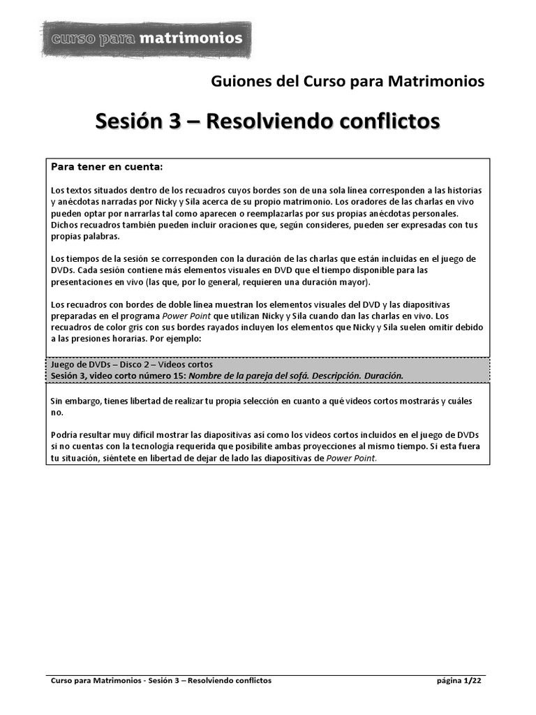 Sesión 3 - Resolviendo Conflictos | PDF | Conflicto (proceso) | Oración