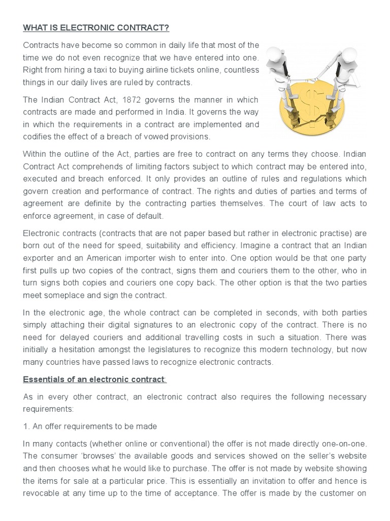 All About E-contracts- Meaning, Types and Law | Financial Transaction ...