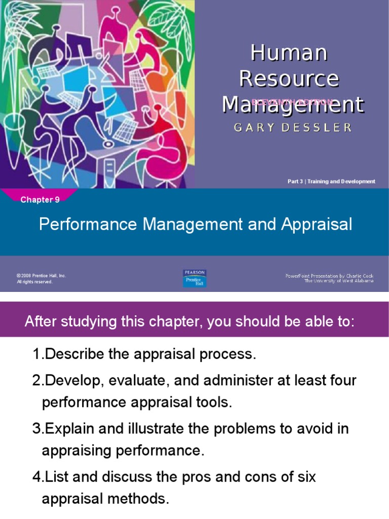 Chapter 9 - Performance Appraisal (Dessler) | Performance Appraisal | Psychological Concepts