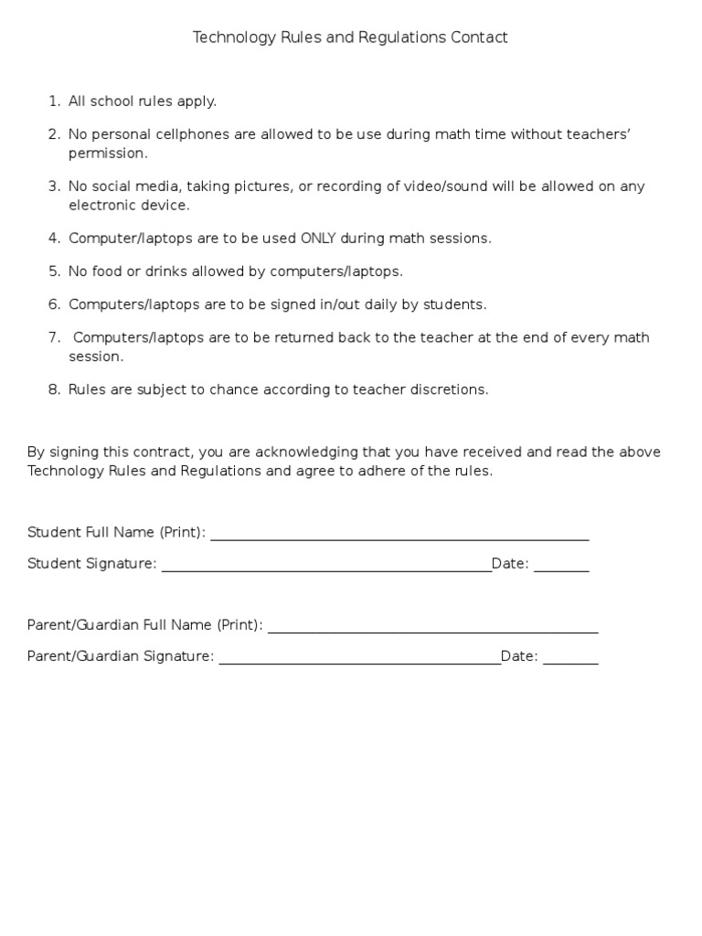Classroom Technology Usage Rules | PDF | Career & Growth