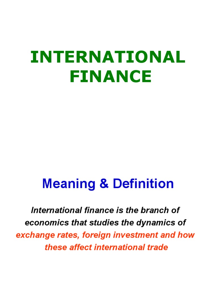 Introduction of International Finance | Download Free PDF | Exchange ...