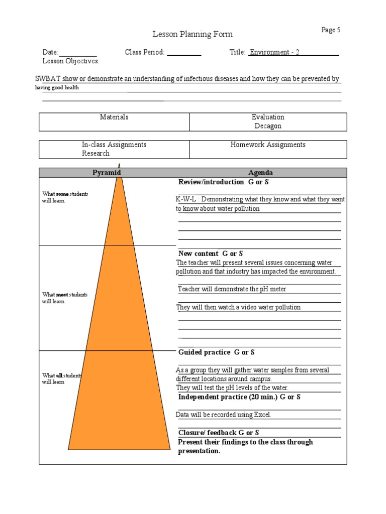 Environmental Science Lesson Plan | PDF