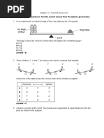 Moment of Forces Worksheet | PDF | Lever | Force