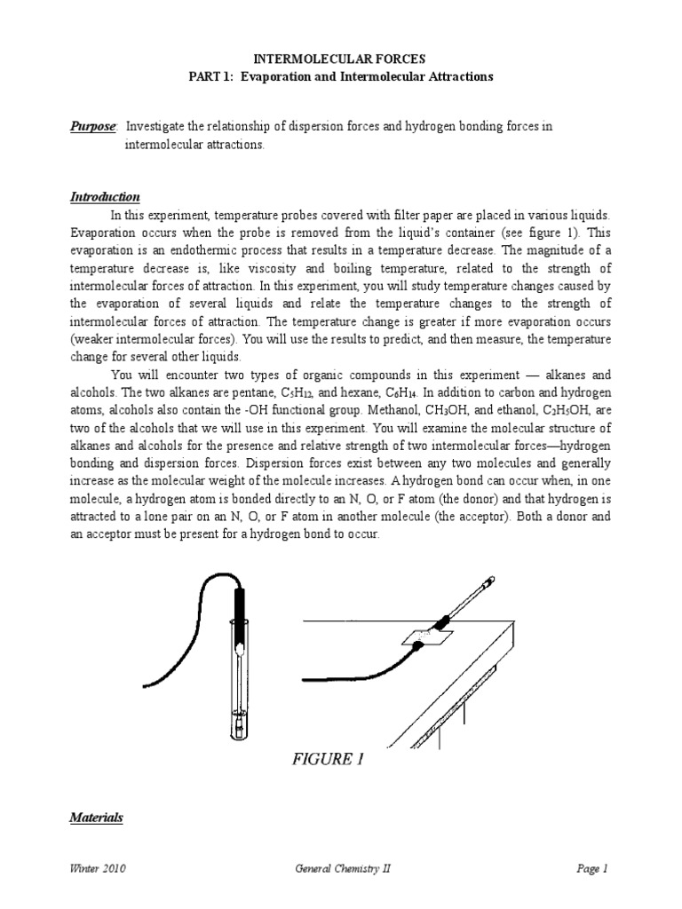 GEN CHEM II - Intermolecular Forces Experiment | PDF | Intermolecular ...