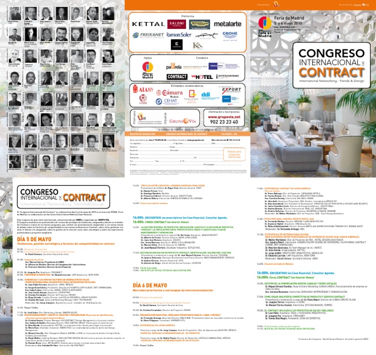 Programa Congreso Internacional Del Contract 2010 | PDF | Ingeniería | Diseño